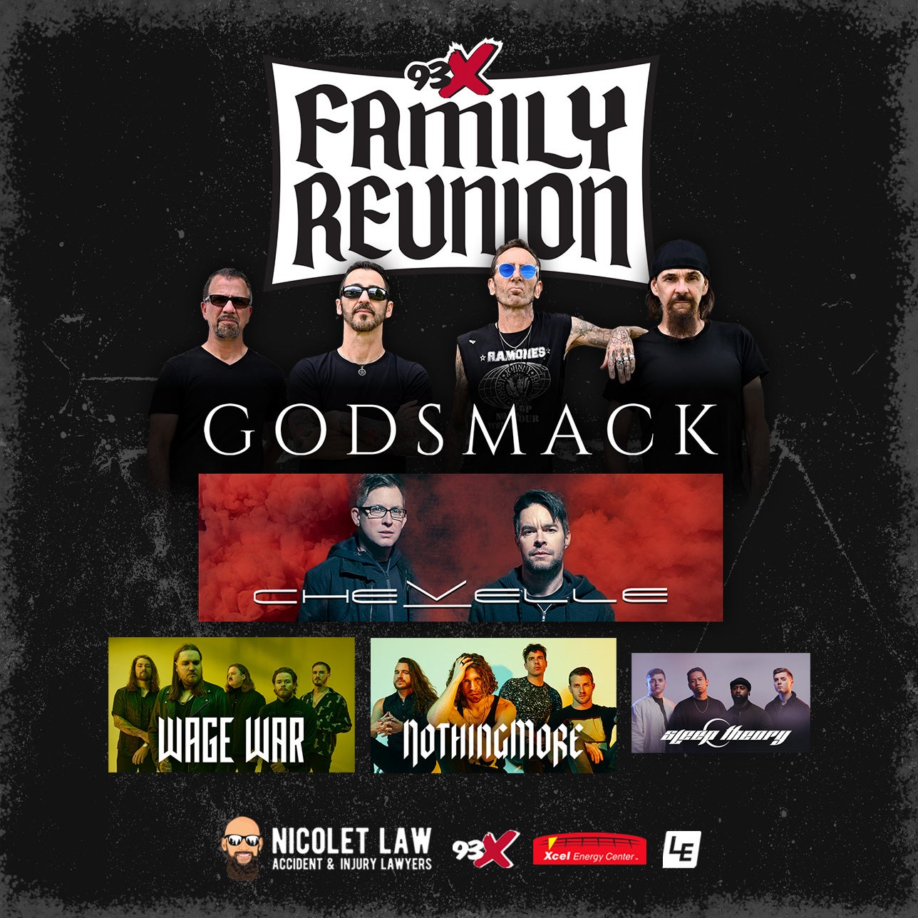 93X Family Reunion starring Godsmack | Grand Casino Arena
